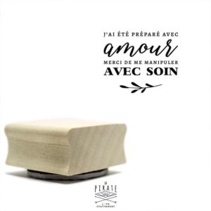 Tampon Fait avec AMOUR personnalisé | Tampon Packaging