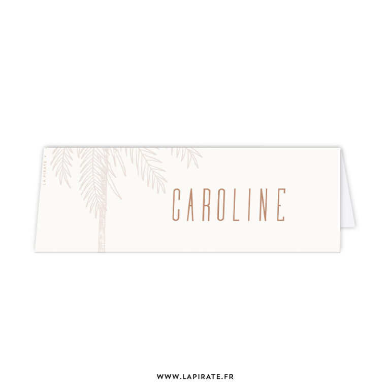 Faire-part mariage palmier, graphique • Collection Havana