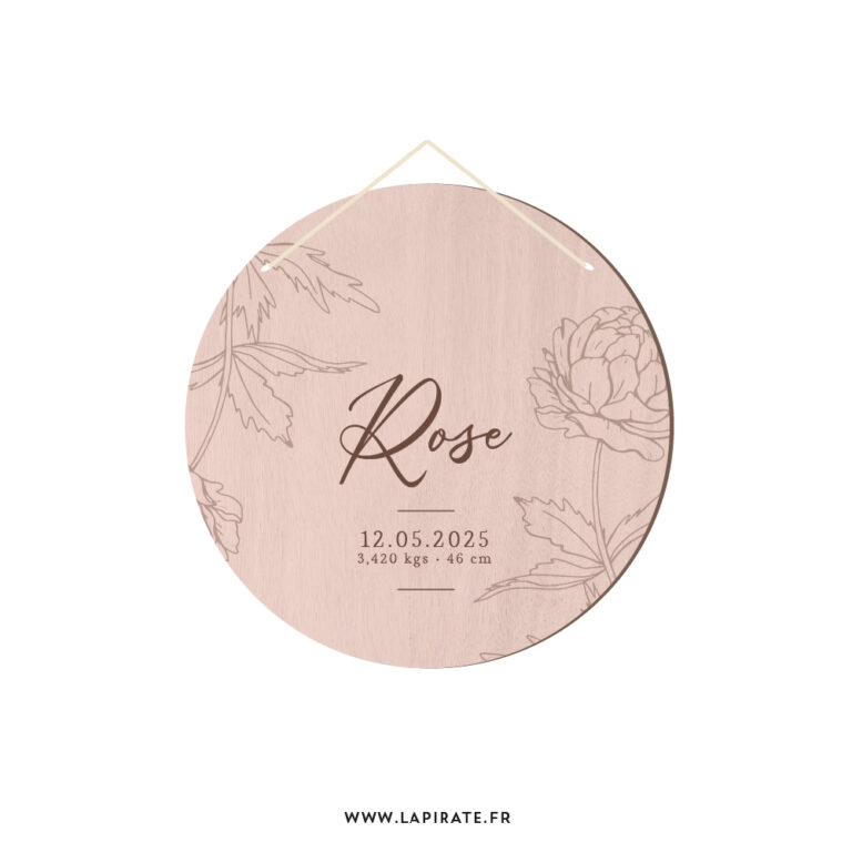 Fanion bois chambre d'enfant "Nuage" personnalisé | Déco chambre enfant