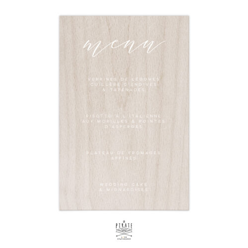 Stickers menu mariage raffiné | Collection Agathe